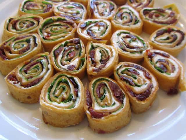 Sun Dried Tomato Basil Pinwheels, Appetizer Recipes