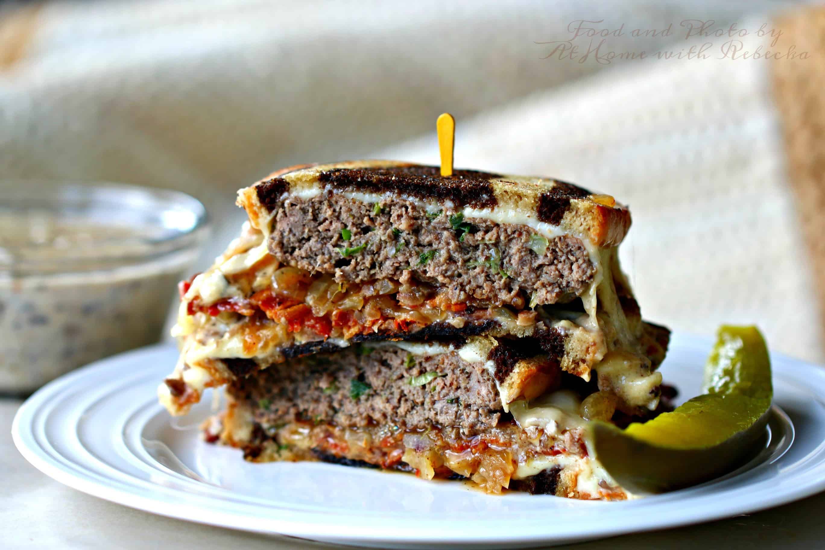 Aussie Grassfed Beef and Lamb Patty Melt with Mushroom and Bacon Gravy ...