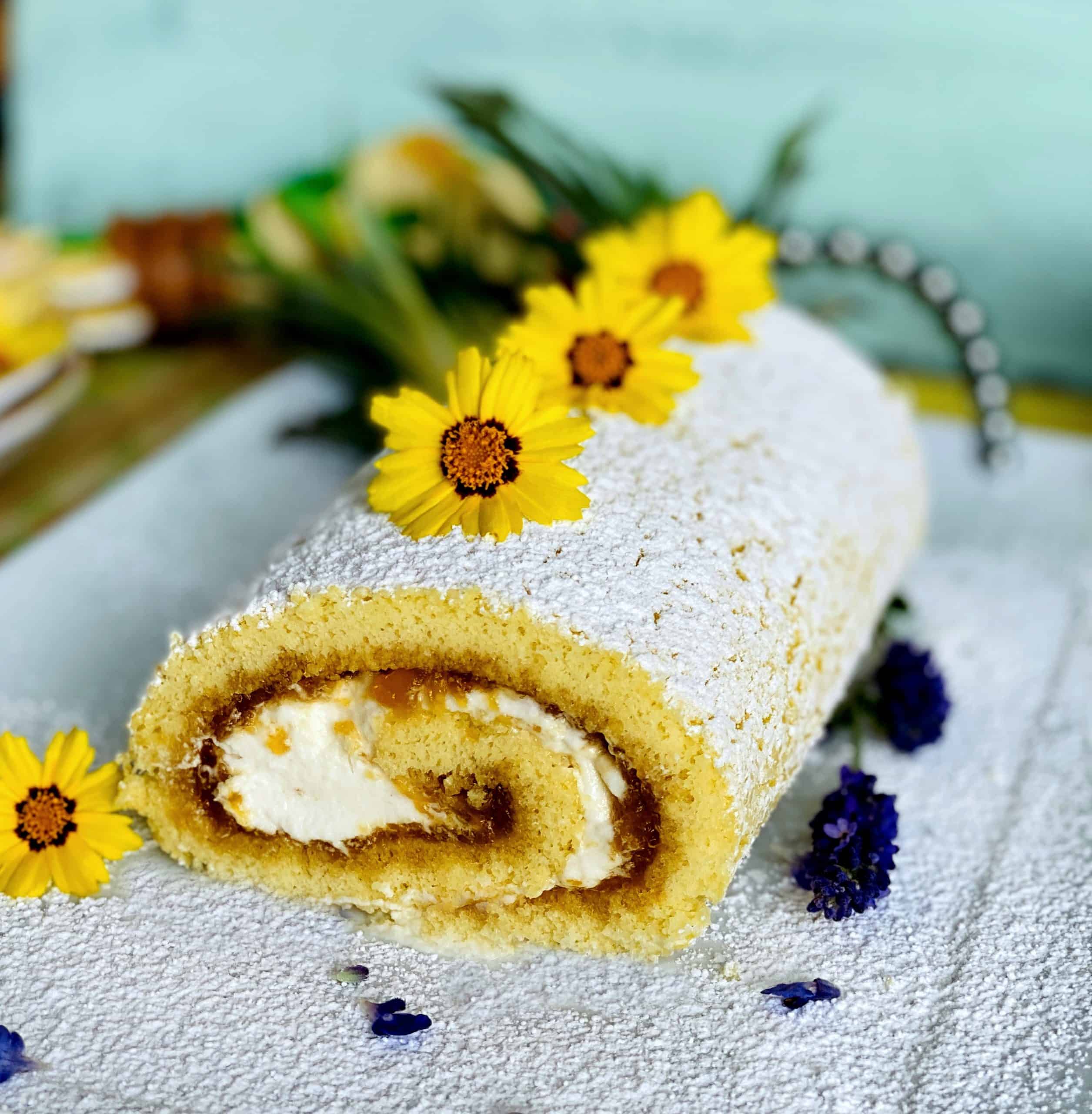 The "Upside-Down" Pineapple Filled Jelly Roll — At Home with Rebecka
