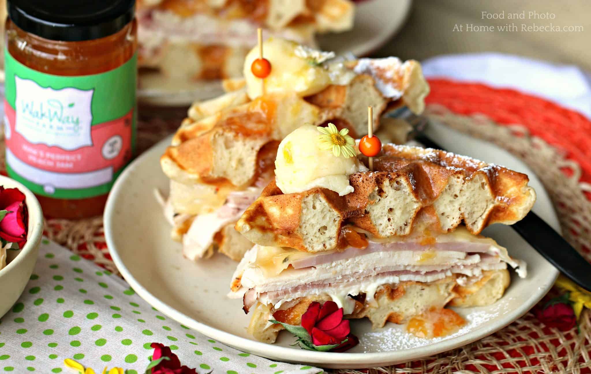 Wakamatsu's Peachy Good Waffle Sandwich — At Home with Rebecka