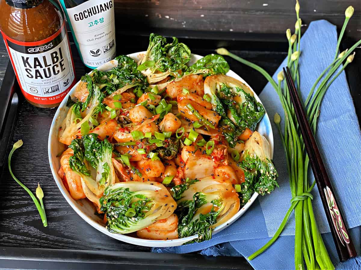 Gochujang Rice Cake Kimchi Stir Fry (Tteokbokki) — At Home with Rebecka