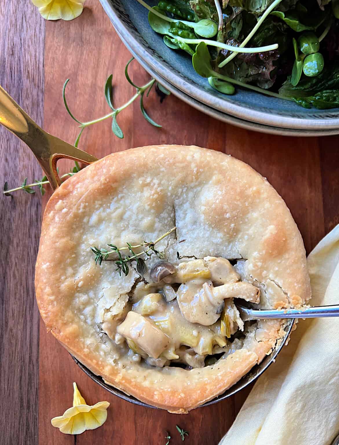 Mushroom Pot Pie Recipe — At Home with Rebecka