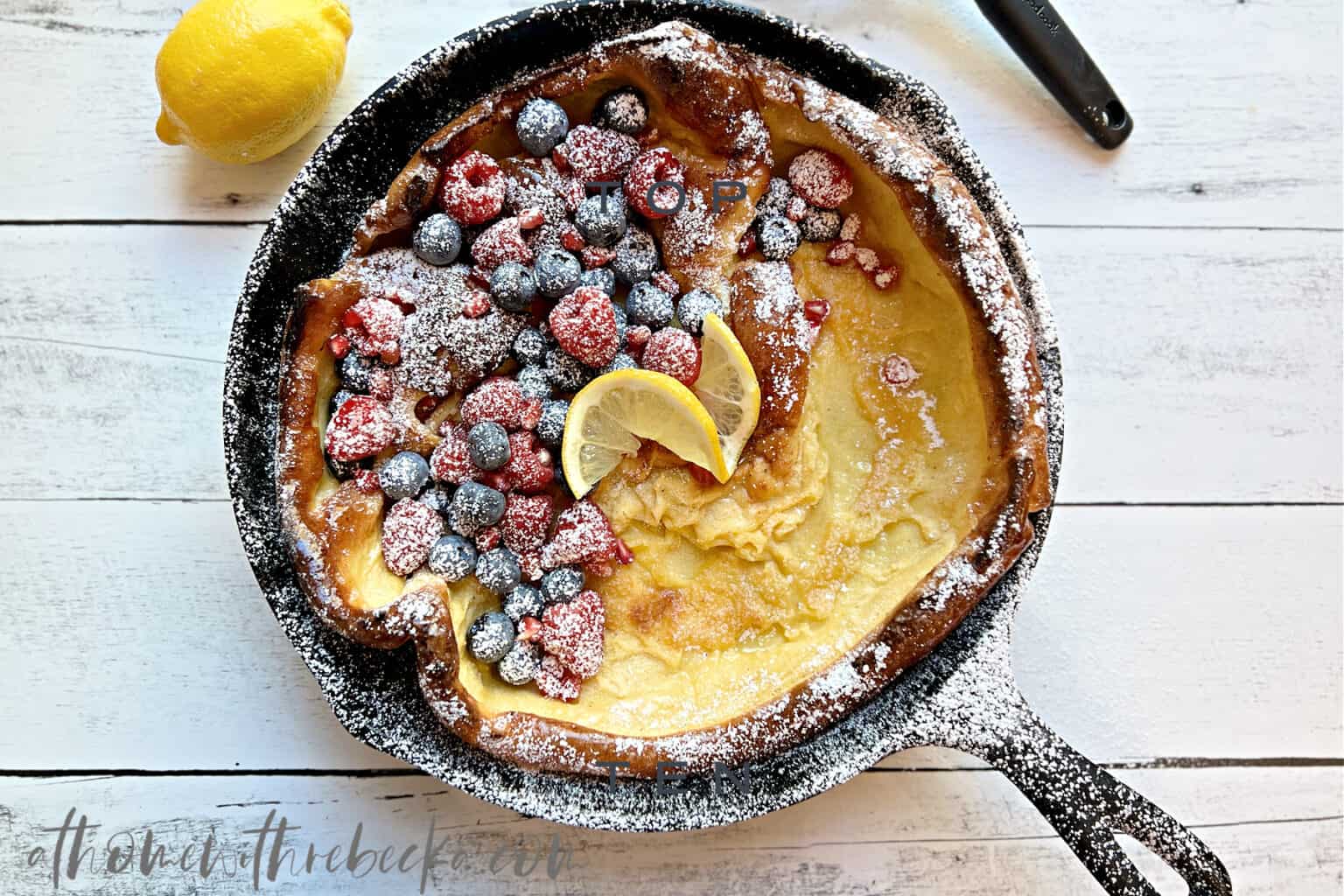 Dutch Baby Pancakes-with buttery pomegranate syrup — At Home with Rebecka